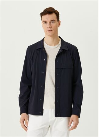 Lardini Erkek Lacivert Dış Gömlek 48 IT