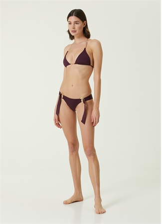 Alex Riviere Kadın Kurt Bordo Metalik İpli Üçgen Bikini Takımı L Eu Alex Riviere Kadın Kurt Bordo Metalik İpli Üçgen Bikini Takımı L Eu