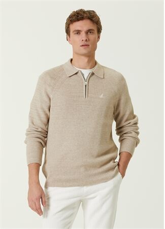 Beymen Club Erkek Bej Polo Yaka Kazak XL