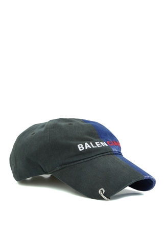 Balenciaga Erkek Mavi Siyah Logo Nakışlı Şapka L EU Balenciaga Erkek Mavi Siyah Logo Nakışlı Şapka L EU