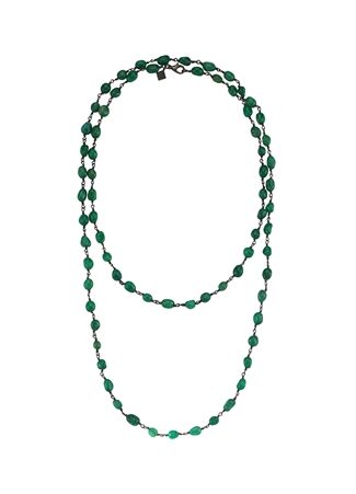 Emre Osmanlar Kadın Emerald Dreams Long Gümüş Rengi Kolye Yeşil EU