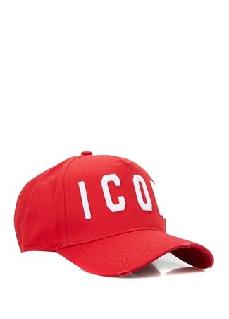 Dsquared2 Erkek Icon Kırmızı Nakışlı Şapka EU