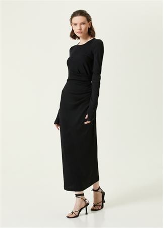 Helmut Lang Kadın Siyah Sırt Detaylı Midi Elbise S Eu Helmut Lang Kadın Siyah Sırt Detaylı Midi Elbise S Eu
