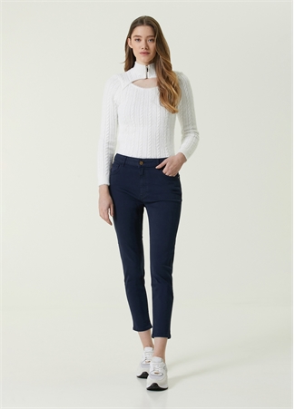 Network Kadın Slim Fit Lacivert Casual Pantolon 3 EU Network Kadın Slim Fit Lacivert Casual Pantolon 3 EU