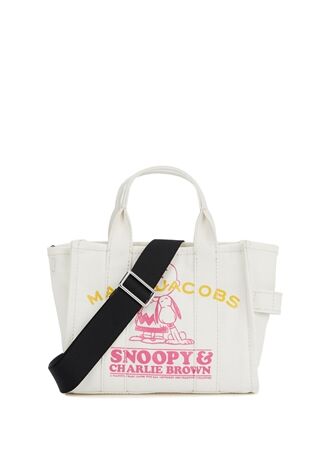 Marc Jacobs (The) Kadın Beyaz Karikatür Baskılı Omuz Çantası EU Marc Jacobs (The) Kadın Beyaz Karikatür Baskılı Omuz Çantası EU