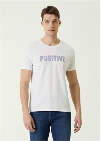 Beymen Club Erkek Beyaz Slogan Baskılı T-shirt XS