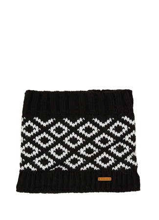 Starling Kadın Raven Siyah Geometrik Jakarlı Boyunluk EU Starling Kadın Raven Siyah Geometrik Jakarlı Boyunluk EU