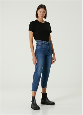 7 For All Mankind Kadın Lacivert Paça Detaylı Jean Pantolon Mavi 24 US 7 For All Mankind Kadın Lacivert Paça Detaylı Jean Pantolon Mavi 24 US