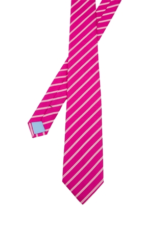 Tino Cosma Erkek Pembe Verev Çizgili İpek Kravat EU Tino Cosma Erkek Pembe Verev Çizgili İpek Kravat EU