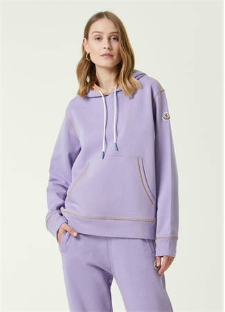 Moncler Kadın Lila Kapüşonlu Garni Detaylı Sweatshirt Mor XS EU Moncler Kadın Lila Kapüşonlu Garni Detaylı Sweatshirt Mor XS EU