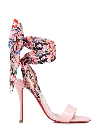 Christian Louboutin Kadın Pembe Fiyonk Detaylı Deri Sandalet 36 EU Christian Louboutin Kadın Pembe Fiyonk Detaylı Deri Sandalet 36 EU