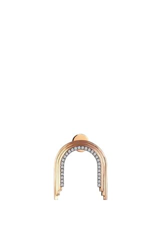 Her Story Kadın Taş Detaylı Altın Rengi Küpe Kırmızı EU