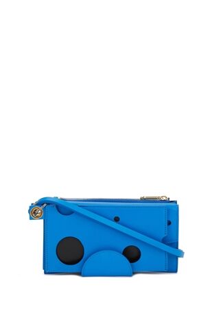 Off-White Kadın Mavi Kesim Detaylı Deri Omuz Çantası EU