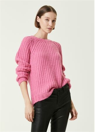 Red Valentino Kadın Pembe Bisiklet Yaka Kazak S EU