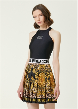 Versace Jeans Couture Kadın Siyah Logo Detaylı Body 38 It Versace Jeans Couture Kadın Siyah Logo Detaylı Body 38 It