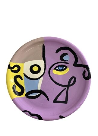 Eye Sicilia Mandarin Naya Karışık Desenli Dekoratif Tabak Mor Eye Sicilia Mandarin Naya Karışık Desenli Dekoratif Tabak Mor