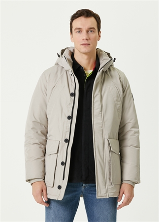 Tommy Hilfiger Erkek Exclusive Bej Kapüşonlu Parka Gri S EU Tommy Hilfiger Erkek Exclusive Bej Kapüşonlu Parka Gri S EU