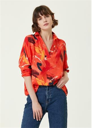 Network Kadın Regular Fit Nar Çiçeği Gömlek Kırmızı S EU Network Kadın Regular Fit Nar Çiçeği Gömlek Kırmızı S EU