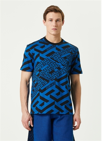 Versace Erkek Mavi Logo Desenli T-shirt S EU Versace Erkek Mavi Logo Desenli T-shirt S EU