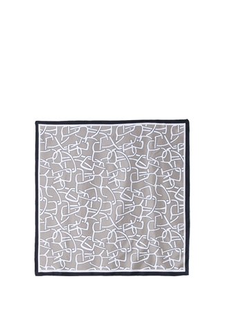 Beymen Club Kadın Bej Desenli 90x90 cm İpek Eşarp EU