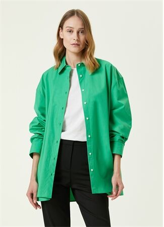 Loulou Studio Kadın Espanto Yeşil Gömlek S EU