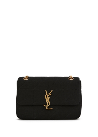 Kadın Jamie Medium Siyah Logolu Yün Omuz Çantası EU Kadın Jamie Medium Siyah Logolu Yün Omuz Çantası EU