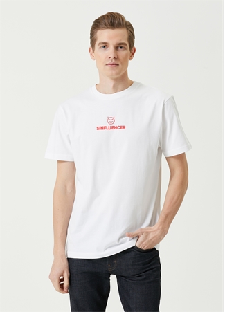 Cult of Cuddle Erkek Beyaz Baskı Detaylı T-shirt S EU Cult of Cuddle Erkek Beyaz Baskı Detaylı T-shirt S EU