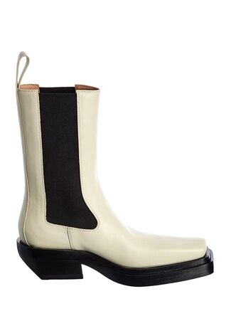 Bottega Veneta Kadın BV Lean Beyaz Deri Bot 36 EU Bottega Veneta Kadın BV Lean Beyaz Deri Bot 36 EU