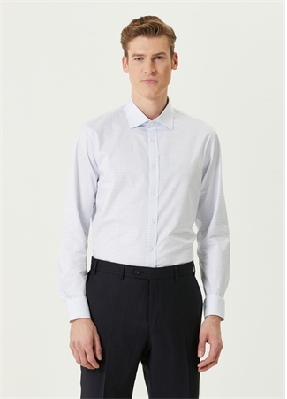 Beymen Collection Erkek Custom Fit İtalyan Yaka Mikro Kareli Gömlek Mavi 38 It Beymen Collection Erkek Custom Fit İtalyan Yaka Mikro Kareli Gömlek Mavi 38 It