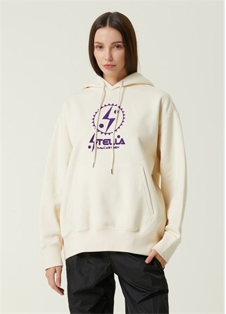 Stella McCartney Kadın Tom Tosseyn Ekru Kapüşonlu Sweatshirt Beyaz M EU Stella McCartney Kadın Tom Tosseyn Ekru Kapüşonlu Sweatshirt Beyaz M EU