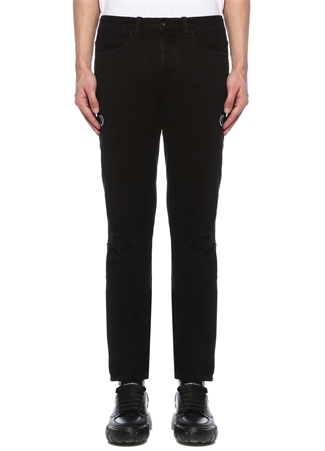 Marcelo Burlon Erkek Siyah Yıpratma Detaylı Jean Pantolon 34 US Marcelo Burlon Erkek Siyah Yıpratma Detaylı Jean Pantolon 34 US