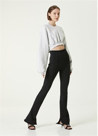 Alexander Wang Kadın Siyah Yüksek Bel Bol Paça Tayt XS EU