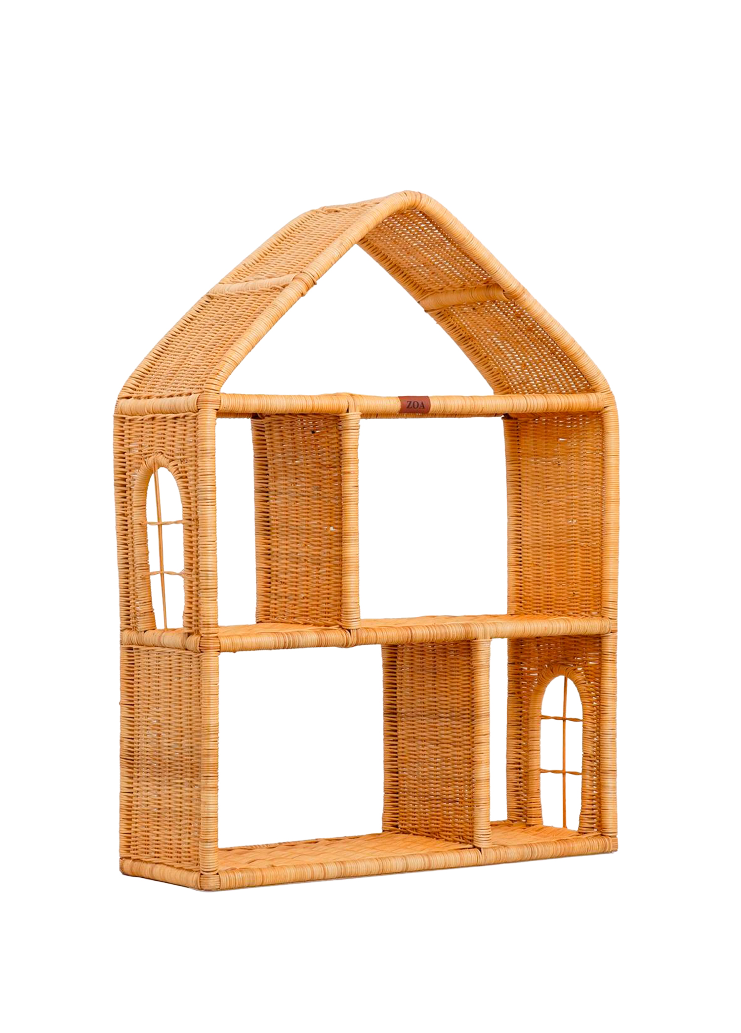 Zoa Collection - Rattan El Yapımı Ev Çocuk Kitaplığı