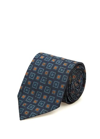 Fiorio Erkek Colorblocked Desenli İpek Kravat EU Fiorio Erkek Colorblocked Desenli İpek Kravat EU