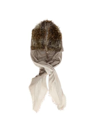 Gaynor Kadın Bej Yaka Detaylı Parlak Şal EU Gaynor Kadın Bej Yaka Detaylı Parlak Şal EU