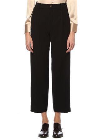 Vince Kadın Siyah Yüksek Bel Pilili Pantolon 2 US