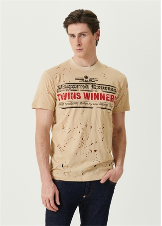 Dsquared2 Erkek Tshirt Bej S Eu Dsquared2 Erkek Tshirt Bej S Eu