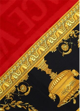 Versace I Love Baroque Kırmızı Banyo Havlusu Altın Rengi