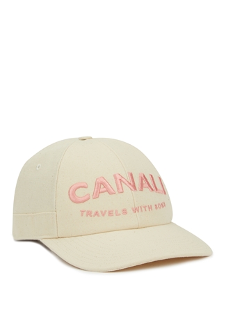 Canali X 8on8 Erkek Ekru Logolu Şapka Beyaz 59 EU Canali X 8on8 Erkek Ekru Logolu Şapka Beyaz 59 EU