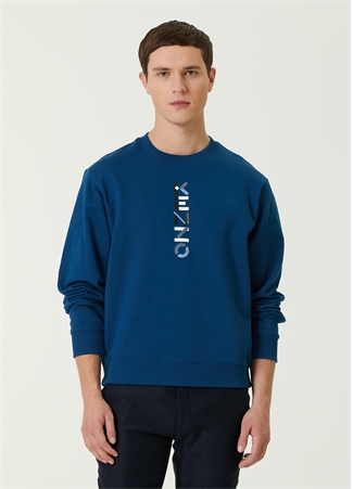 Kenzo Erkek Lacivert Bisiklet Yaka Logolu Sweatshirt S EU Kenzo Erkek Lacivert Bisiklet Yaka Logolu Sweatshirt S EU