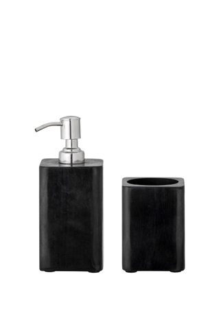 Bloomingville Minori Siyah 2li Mermer Banyo Seti