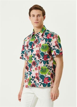 Etro Erkek Pembe Çiçekli Kısa Kol Gömlek M EU Etro Erkek Pembe Çiçekli Kısa Kol Gömlek M EU