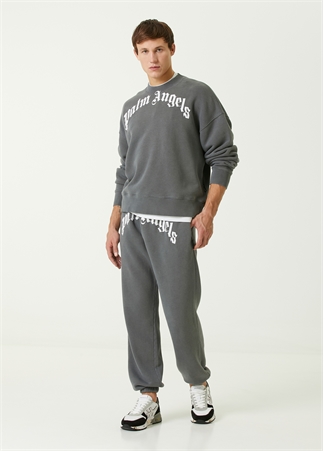 Palm Angels Erkek Gri Beli Kordonlu Logolu Jogger Eşofman Altı M Eu Palm Angels Erkek Gri Beli Kordonlu Logolu Jogger Eşofman Altı M Eu