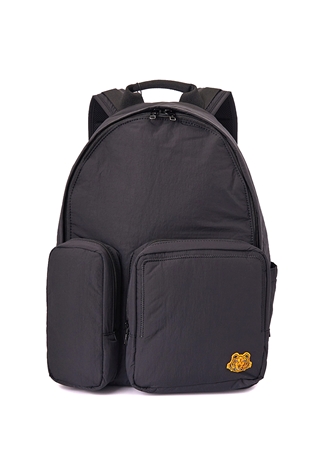 Kenzo Erkek Siyah Logo Detaylı Sırt Çantası EU