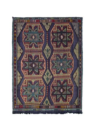 Soho Antiq Maci El Dokuması Desenli 134x178 cm Yün Kilim Çok Renkli