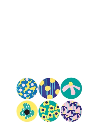 Room Diaries Floral 6li Bardak Altlığı Seti Çok Renkli