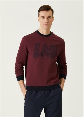Palzileri Lab Erkek Bordo Logo Detaylı Sweatshirt 50 IT