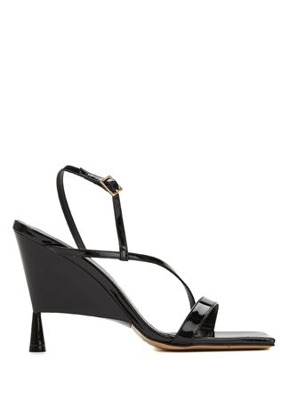 Gia Borghini Kadın Siyah Deri Sandalet 36 EU