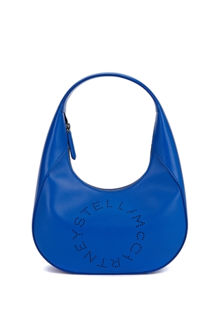 Stella McCartney Kadın Mavi Logo Delikli Omuz Çantası EU Stella McCartney Kadın Mavi Logo Delikli Omuz Çantası EU