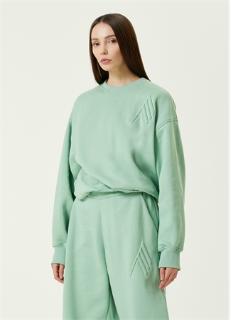 The Attico Kadın Yeşil Bisiklet Yaka Sweatshirt 42 IT